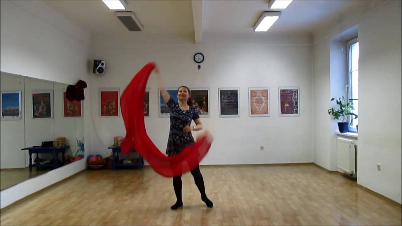 Dance with the veil for intermediate students - YouTube