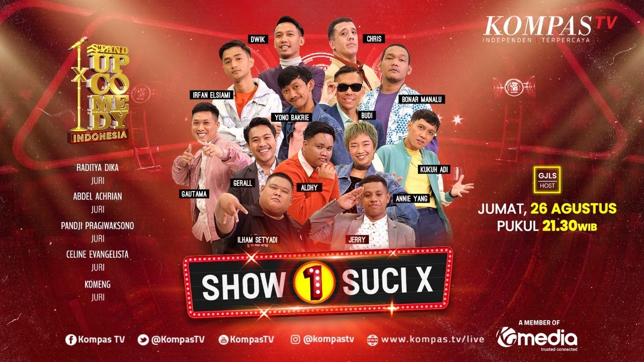 13 Komika Siap Tampil di Show 1 SUCI X, Siapakah yang Akan Pulang Malam ...