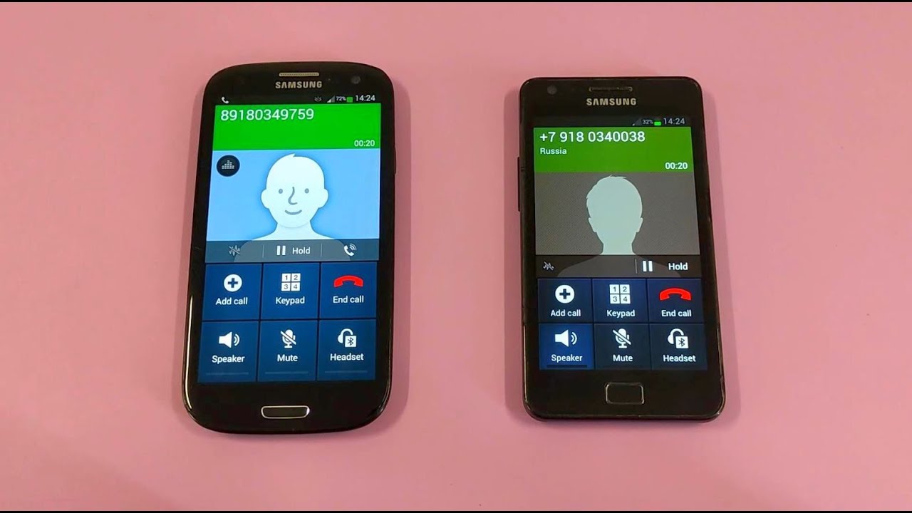 Incoming call & Outgoing call at the Same Time Samsung Galaxy S3 + S2 ...