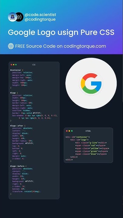 Google Logo using pure CSS - Coding Torque - YouTube