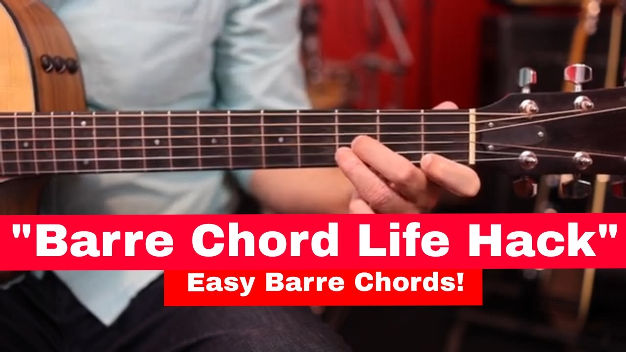 How To Play Easy Barre Chord Shapes For Guitar - YouTube