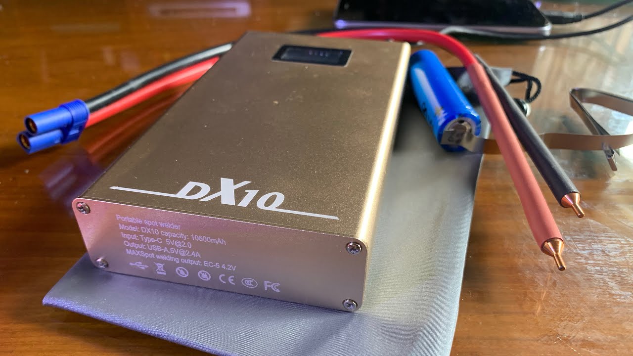 Portable Spot Welder - DX10 10600mAH Adjustable Spot Welding Machine ...