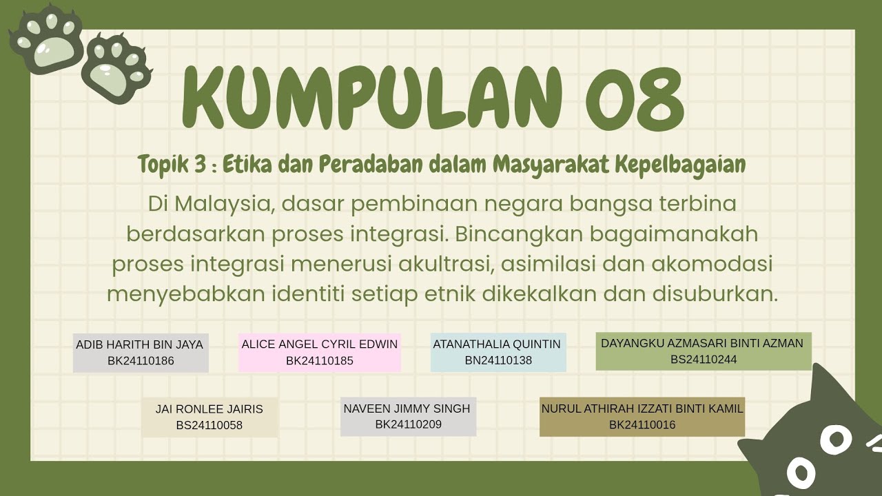 Topik 3: Etika dan Peradaban dalam Masyarakat Kepelbagaian (Penghayatan ...