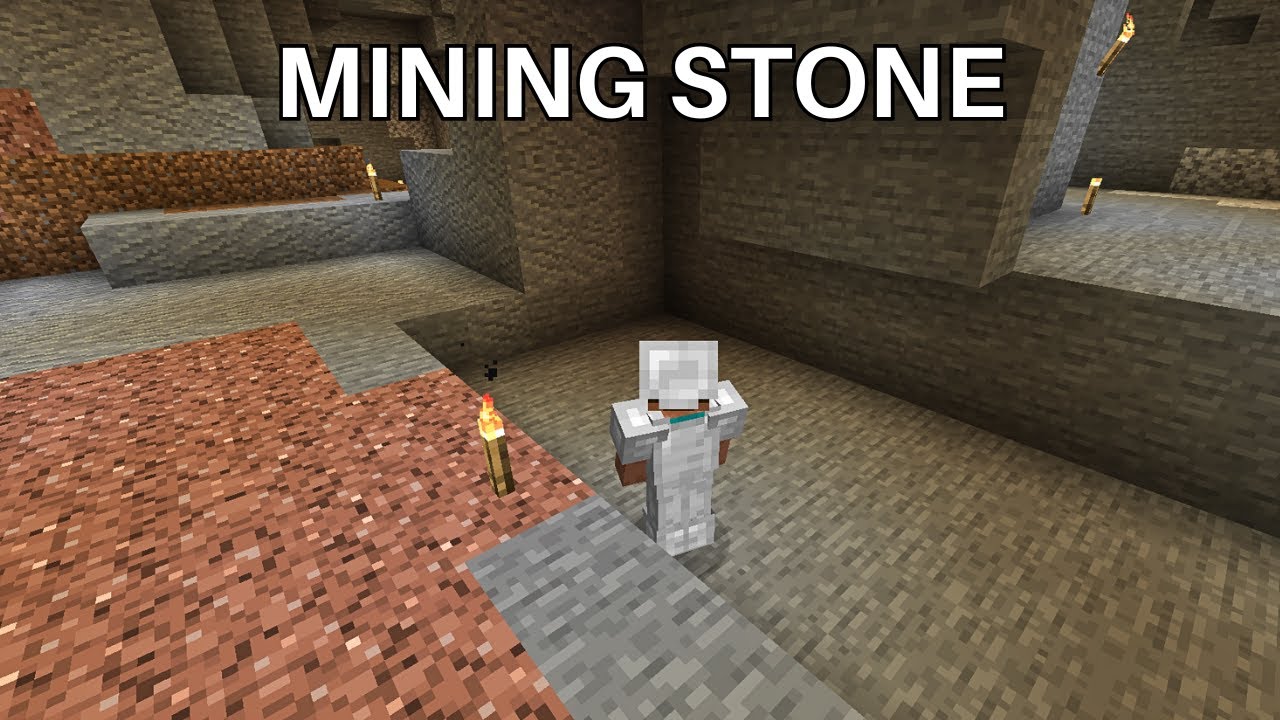 Minecraft Survival - Mining Stone - No Commentary - YouTube