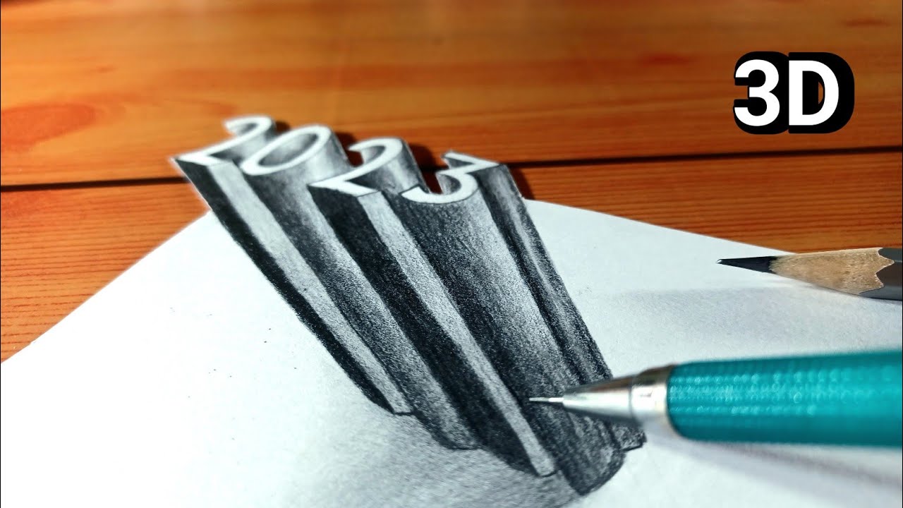 3D Drawing by using simple xerox paper (A4 size)#2023 - YouTube