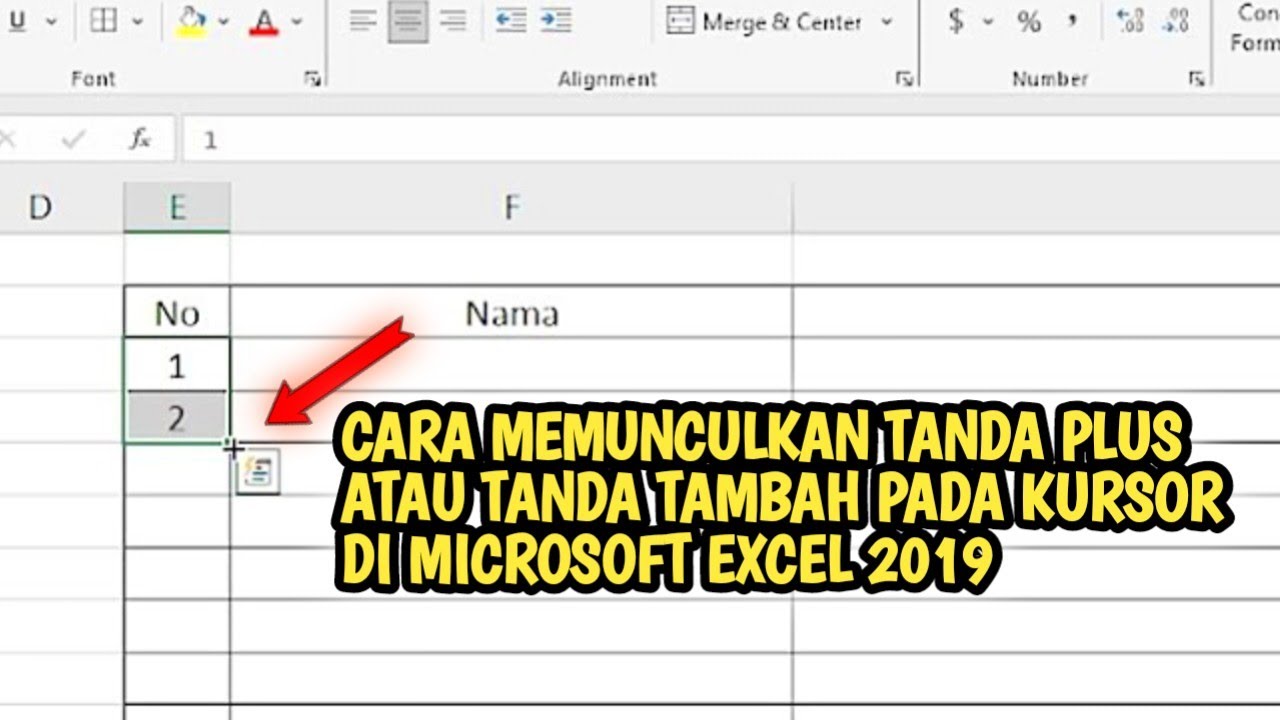 CARA MEMUNCULKAN TANDA PLUS PADA KURSOR DI MICROSOFT EXCEL - YouTube