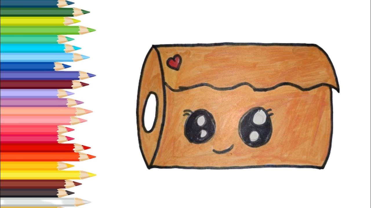 Drawing and Coloring a Cute Toilet Paper 🧻|Drawings for Kids | Draw ...