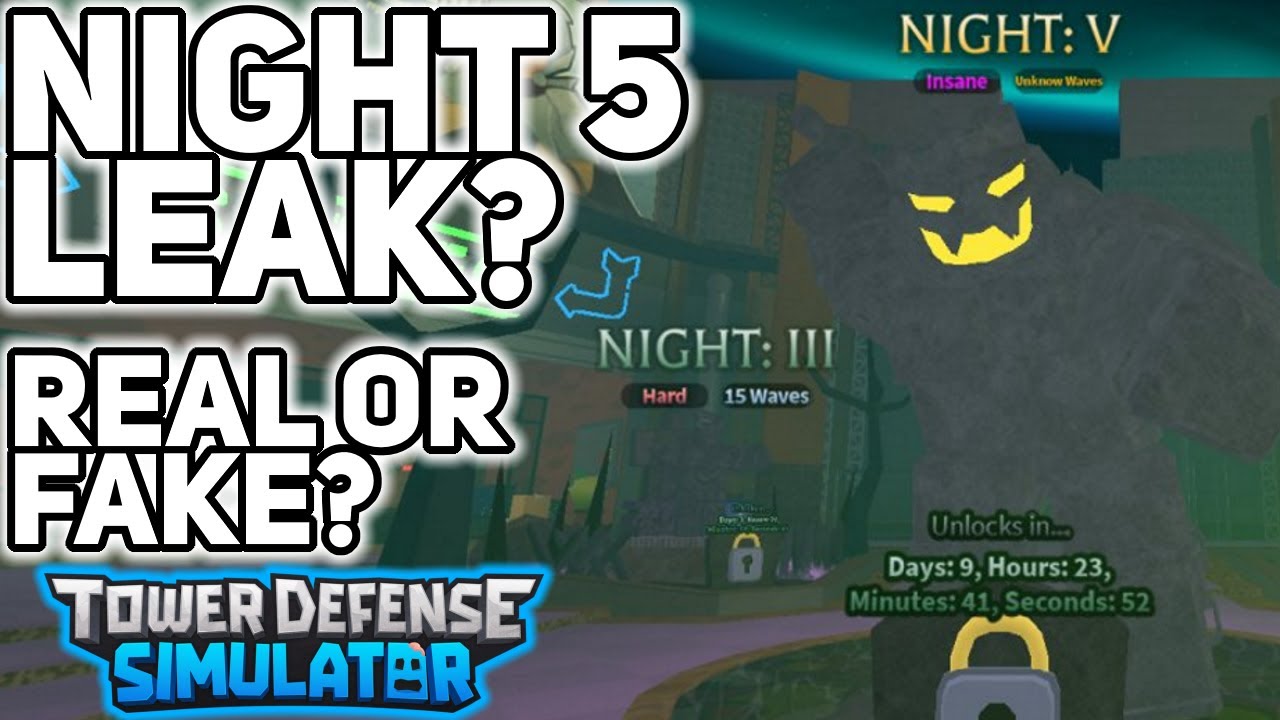 Night 5 Leak? - Is it fake or real? - Tower Defense Simulator - YouTube