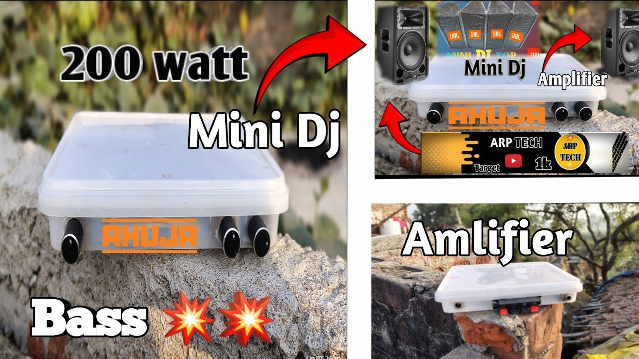 How to make mini dj machine dj setup amlifier|dj amplifier kaise banaye ...