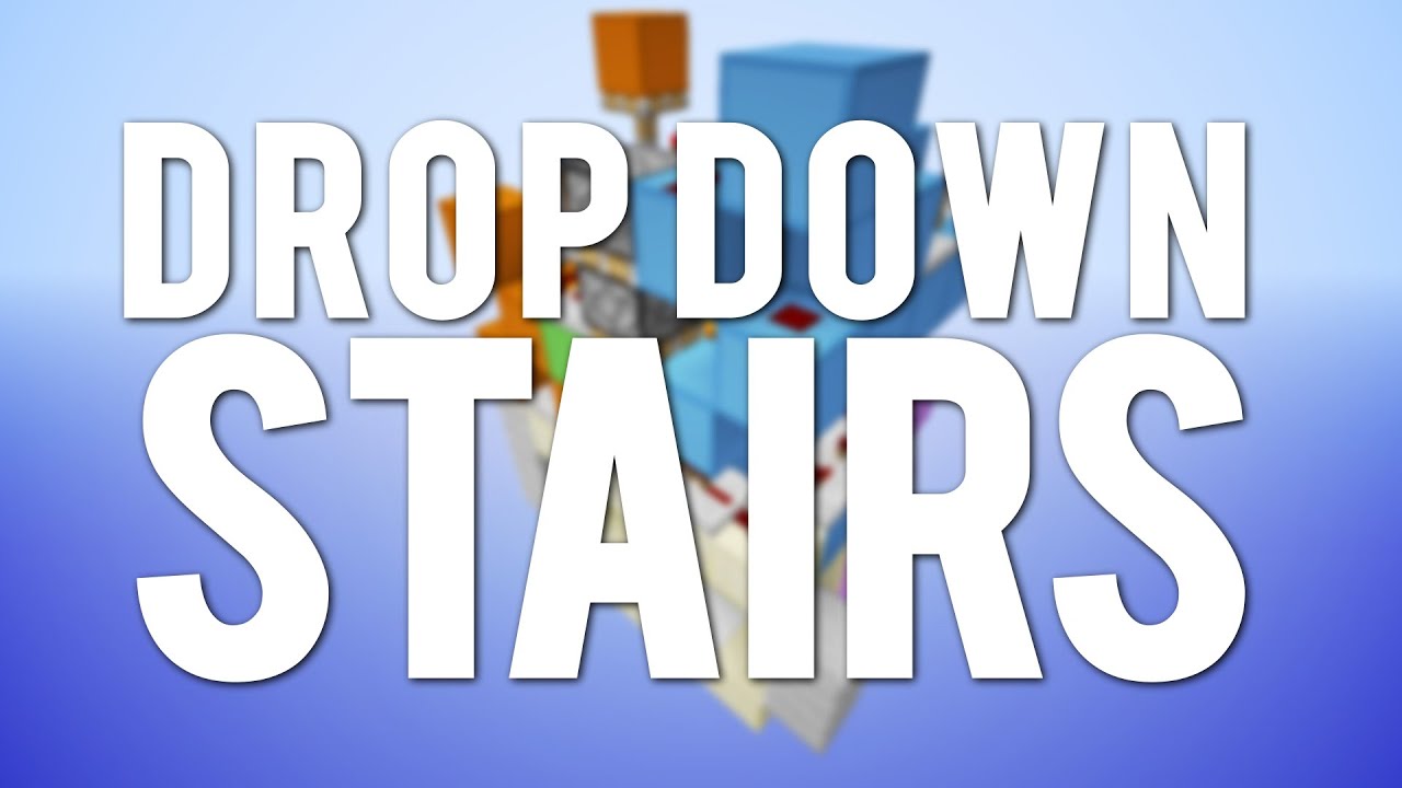 Minecraft: Fancy Drop Down Staircase - YouTube