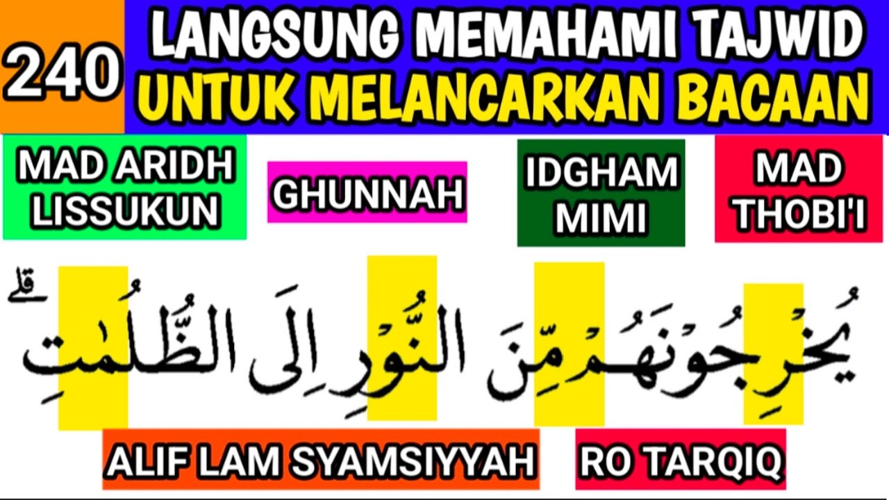 BELAJAR ILMU TAJWID LENGKAP BESERTA CONTOHNYA UNTUK PEMULA DAN LANSIA ...