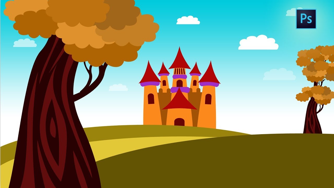 How to create easy drawing in Photoshop - YouTube