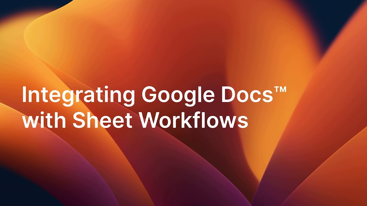 Using Google Docs for Input and Output in Sheet Workflows - YouTube
