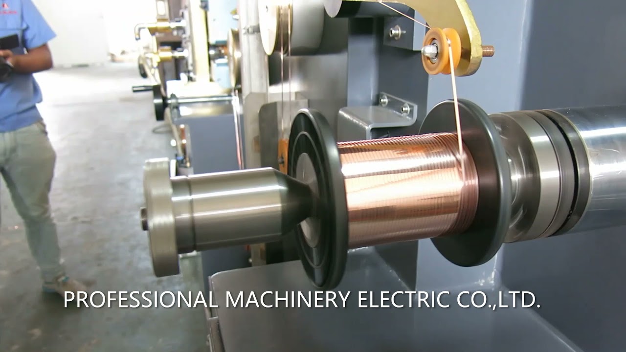 FLAT WIRE PRECISE WINDING SYSTEM - - FLATTENING MACHINE - YouTube
