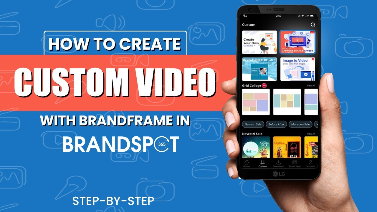 How to Create Custom Video with Brand Frame in Brandspot365 - YouTube