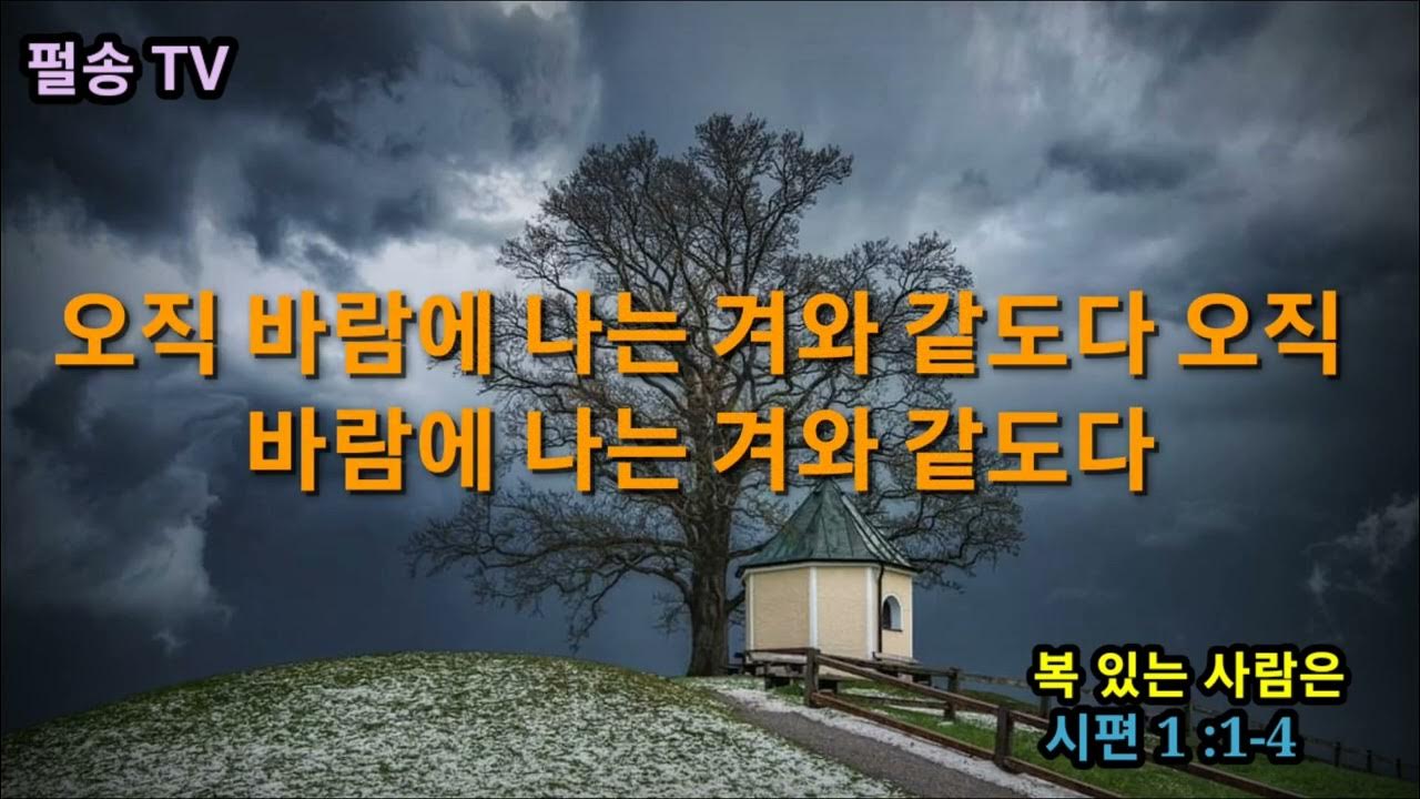 펄송 시편 1편 복 있는 사람은 미강 목사 찬양 Youtube