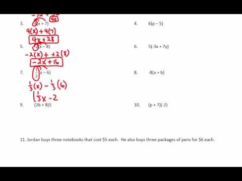 Algebra Expressions and Equations Lesson 3 Writing products as sums ...