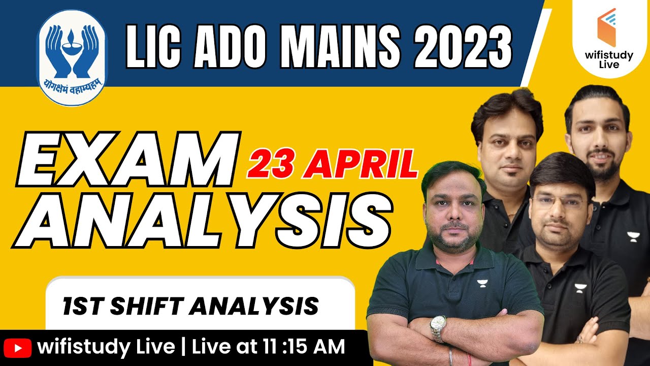 LIC ADO Exam Analysis 2023 (23 April, Shift 1) | LIC ADO Mains Paper ...