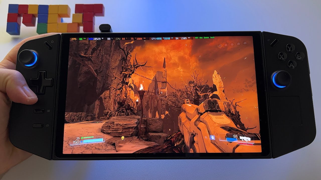 DOOM | Lenovo Legion GO handheld gameplay | 1200p, Vulkan API, high ...