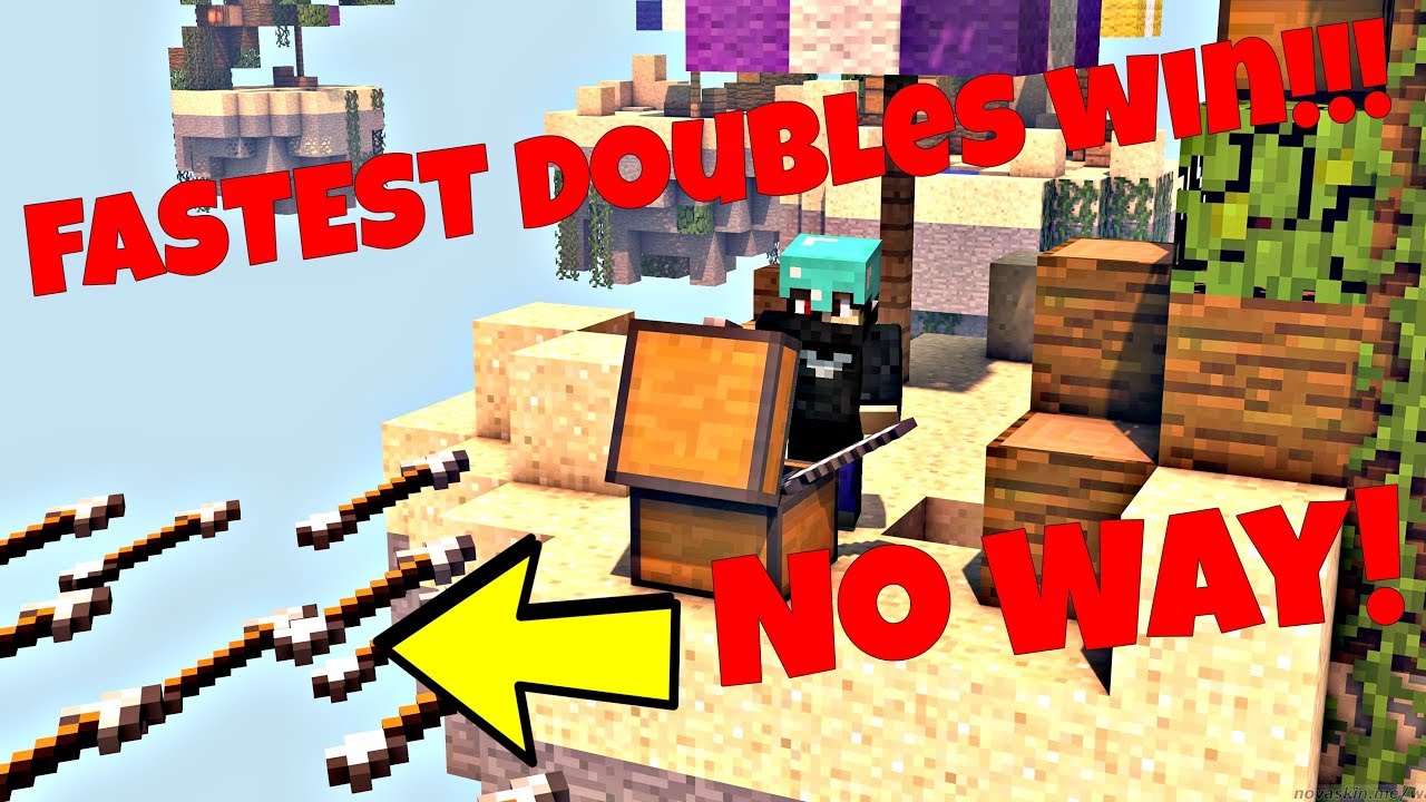 Minecraft: FASTEST DOUBLES BEDWARS EVER?!?!? // Hypixel Doubles Bedwars ...