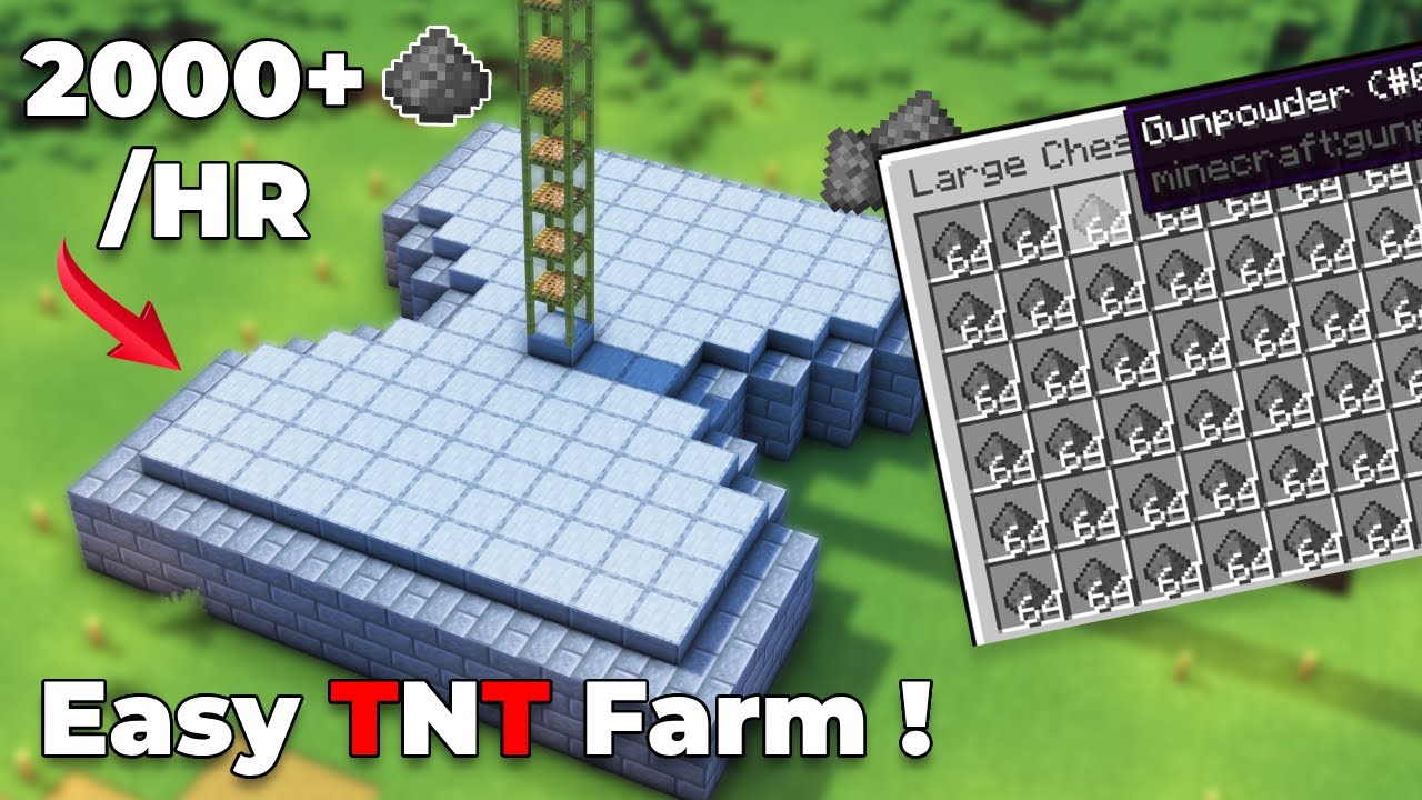 Minecraft : Easy And Effective Gunpowder Farm Tutorial (1.20+) ! - YouTube