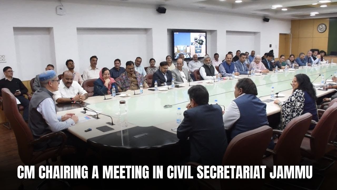 CM Chairing a Meeting in Civil Secretariat Jammu | JK News Today - YouTube