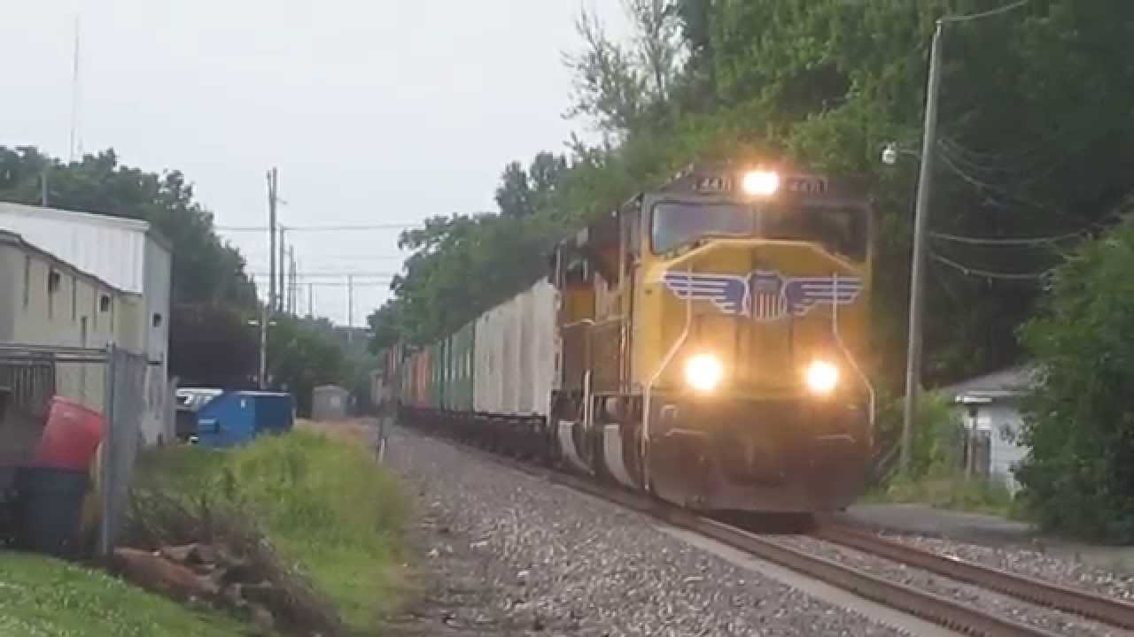 Trains in Springfield Illinois incl. UP, NS, I&M, Amtrak 6/11/15 - YouTube