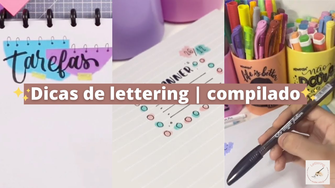 COMPILADO DE DICAS DE COMO FAZER LETTERING FÁCIL E RÁPIDO - YouTube