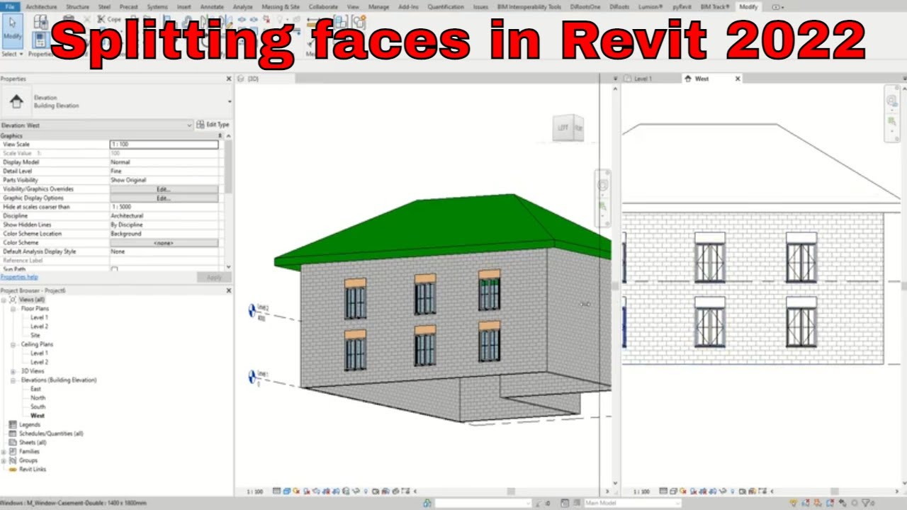 Splitting faces l Step by step Revit tutorial - YouTube