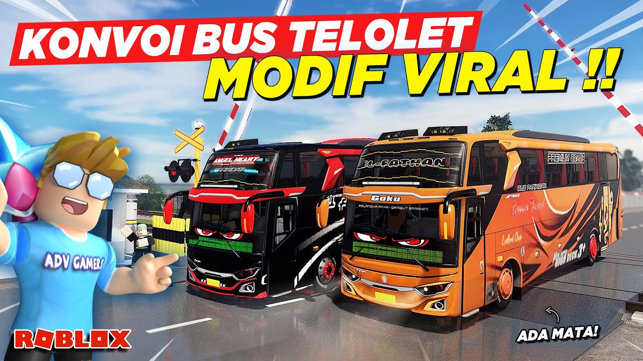 KONVOI BUS TELOLET BASURI MODIFIKASI VIRAL PIKNIK KE PANTAI !! ROLEPLAY ...
