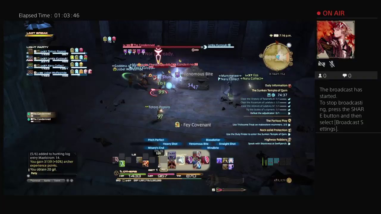 Davesto-Bolingra's Live PS4 Broadcast - Final Fantasy XIV - YouTube