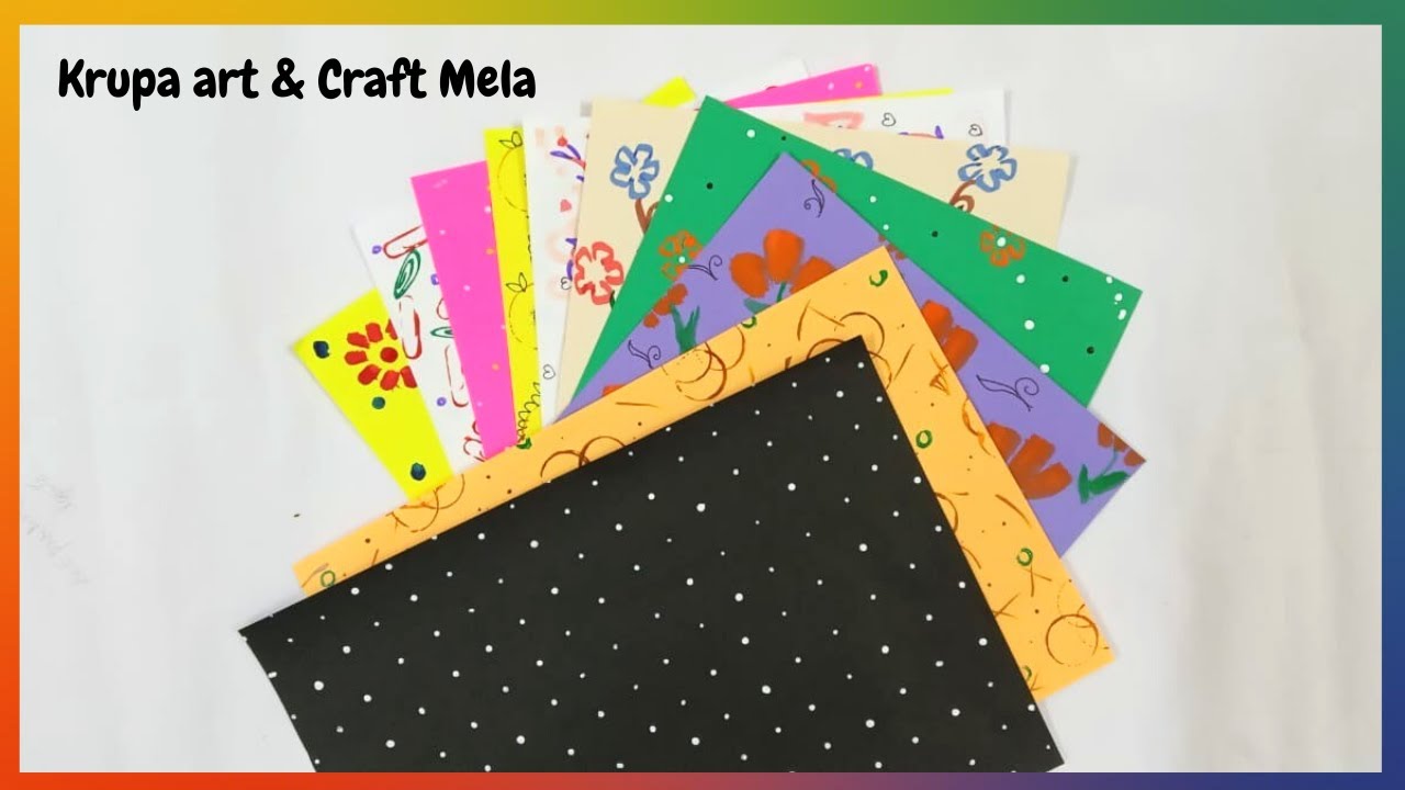 Paper design making at home easy and simple | Paper decorating ideas ...