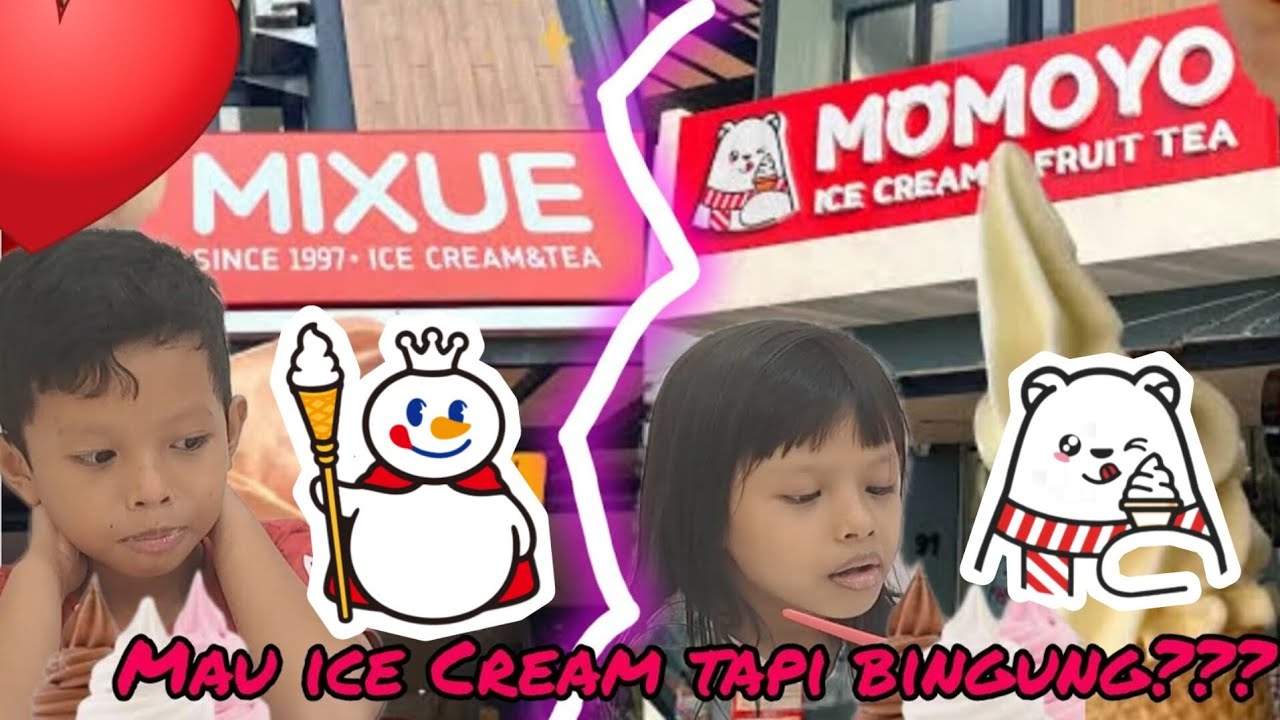 Makan ice cream Mixue apa Momoyo ya??#icecream#mixueindonesia#family# ...