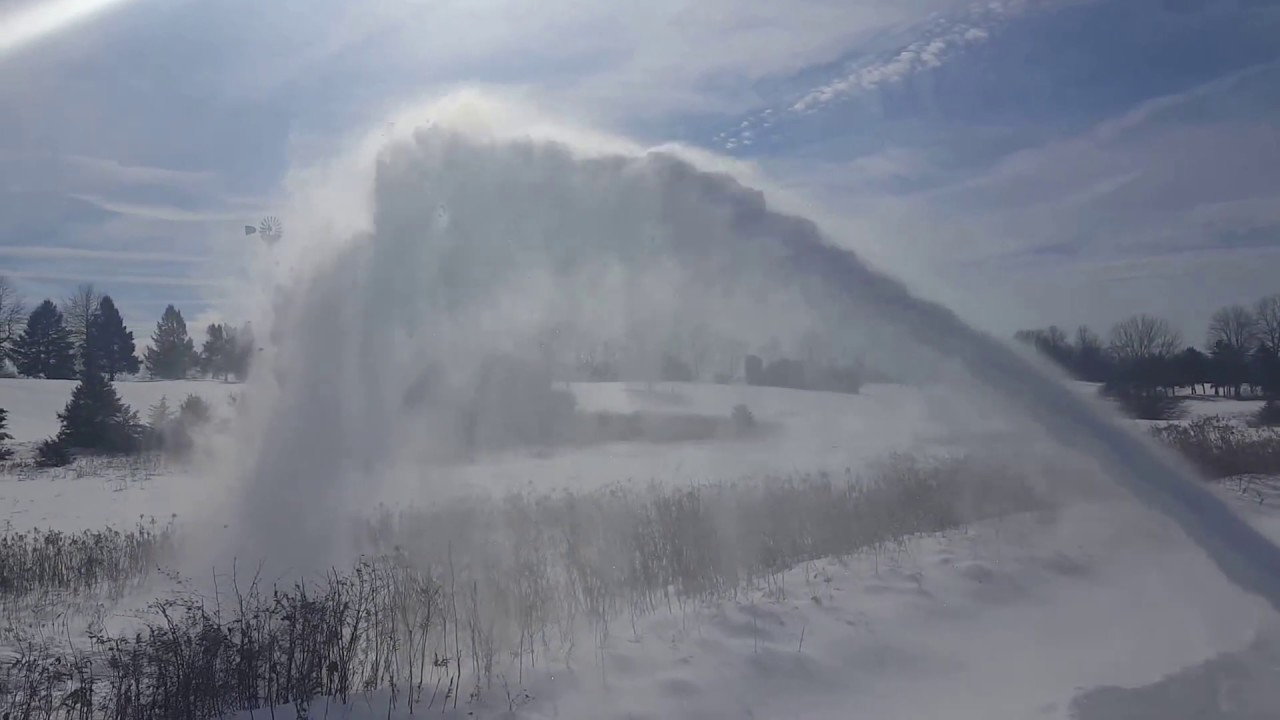 Bercomac 44" snowblower blowing 30+ inches of snow - YouTube