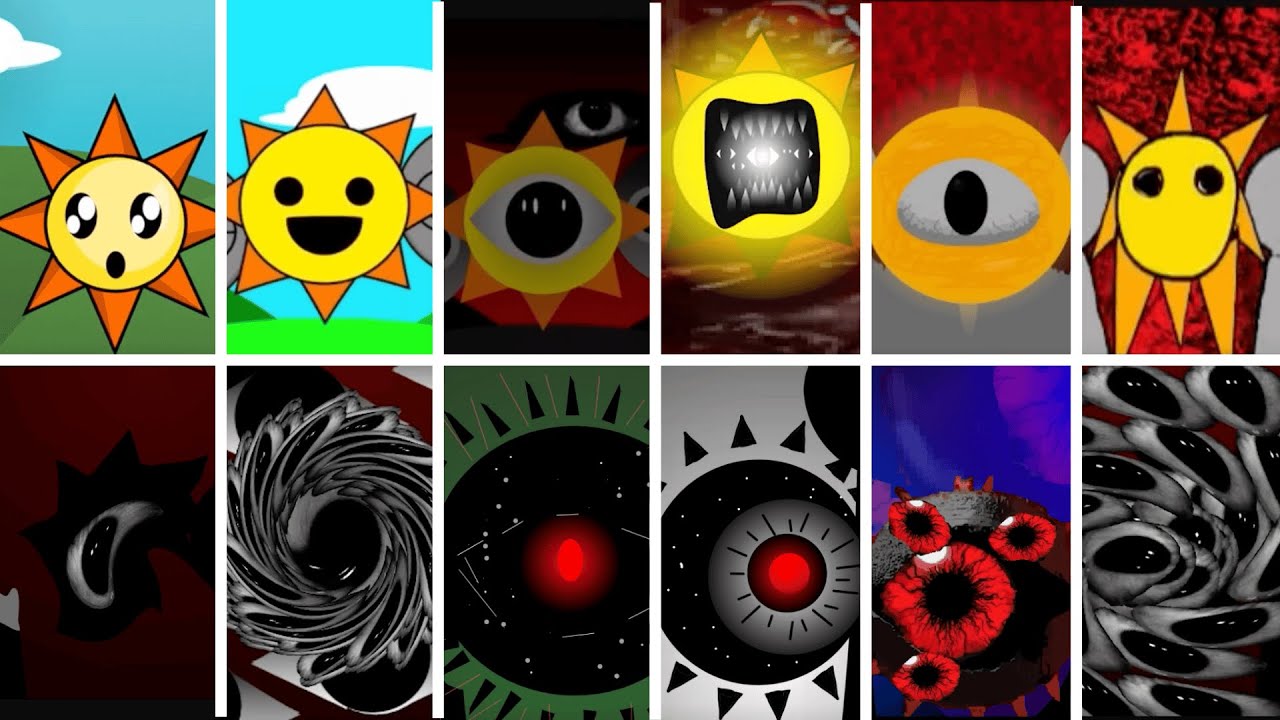 Sprunki - Incredibox ALL MR SUN | Phase 16 VS Phase 15 | Phase 14 VS ...