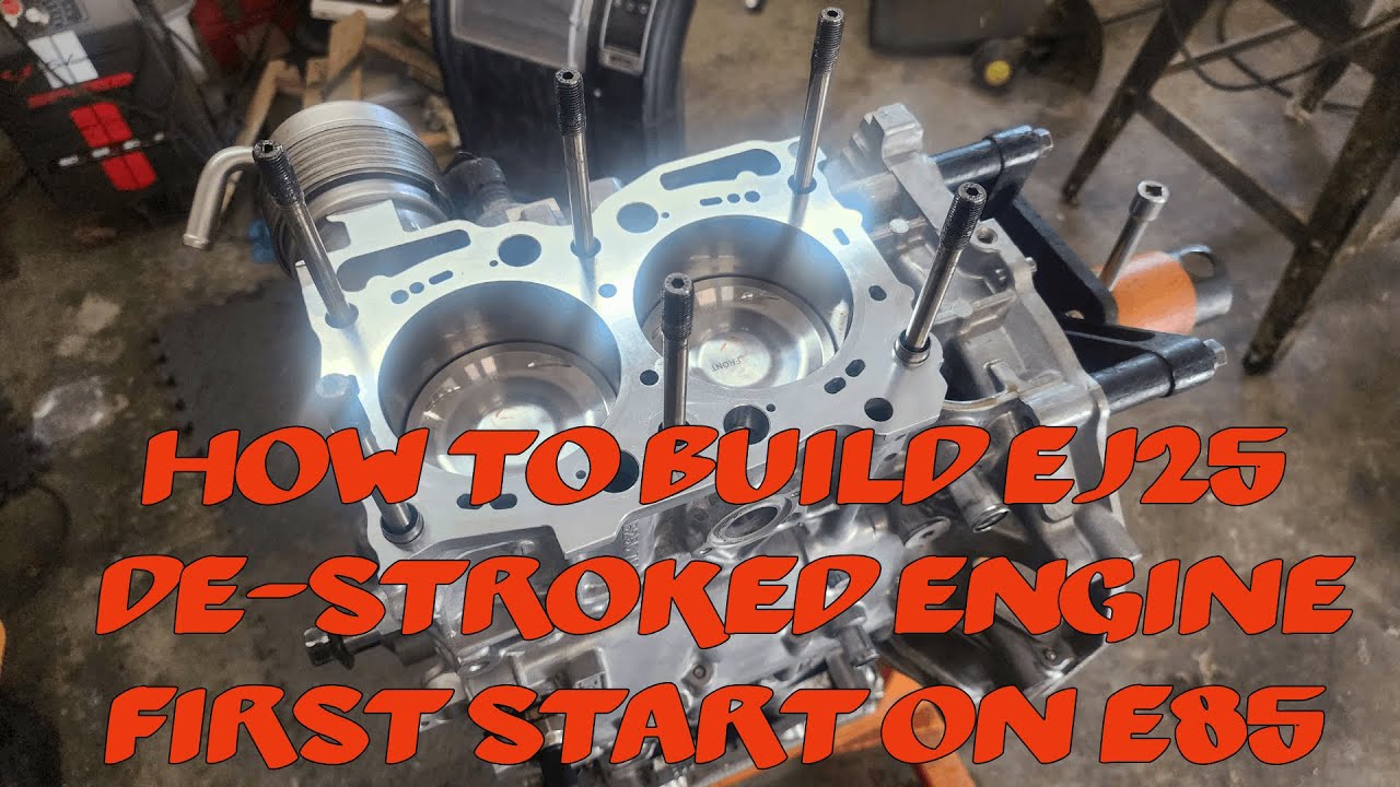 Building a De-Stroked EJ257 Closed Deck Engine and First Start - YouTube