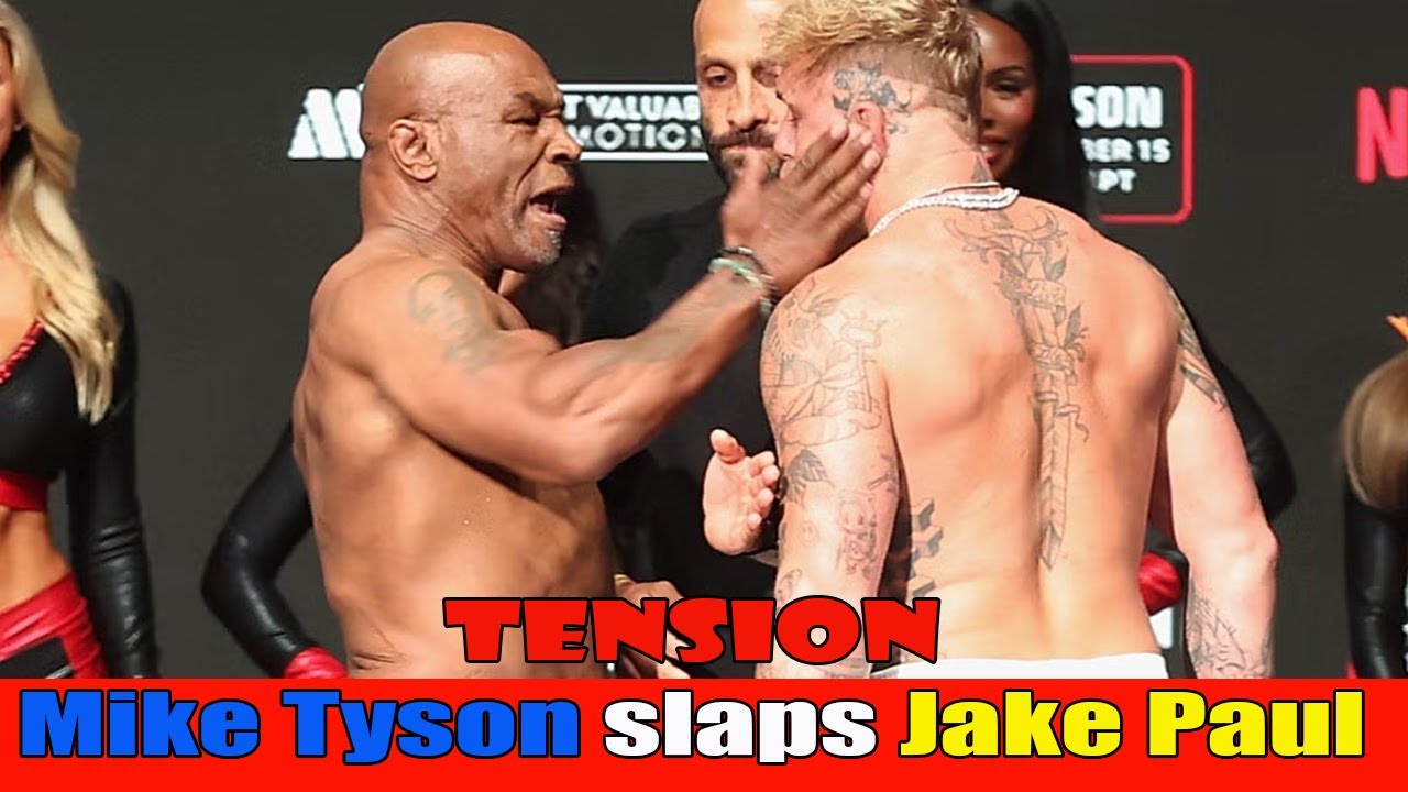 Mike Tyson slaps Jake Paul as tensions finally boil over in explosive ...