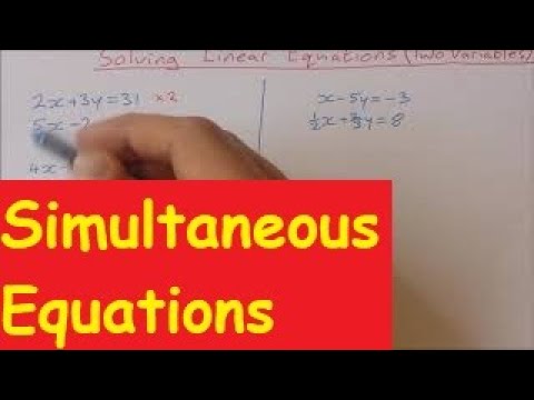 How to solve Simultaneous Equations - YouTube