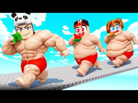 ROBLOX'ta ÇELİMSİZ ŞİŞKO'dan KASLI PRO'ya GEÇTİK! 💪🏼😂 (Roblox +1 Fat to Fit)