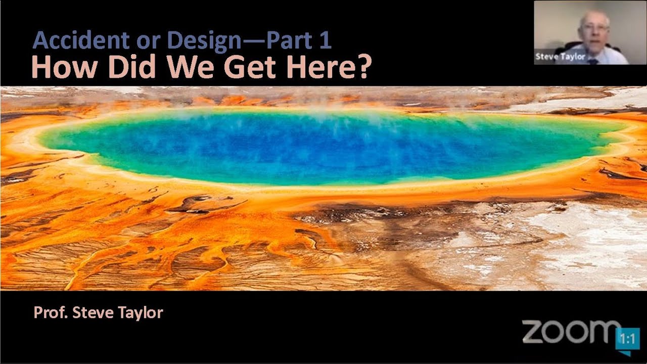 Accident or Design? - part 1 (with Prof. Steve Taylor) - YouTube