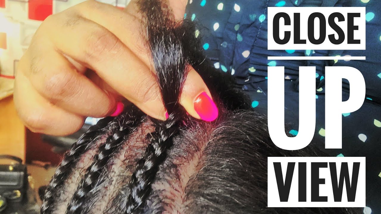 How to cornrow (braid) for beginners - YouTube