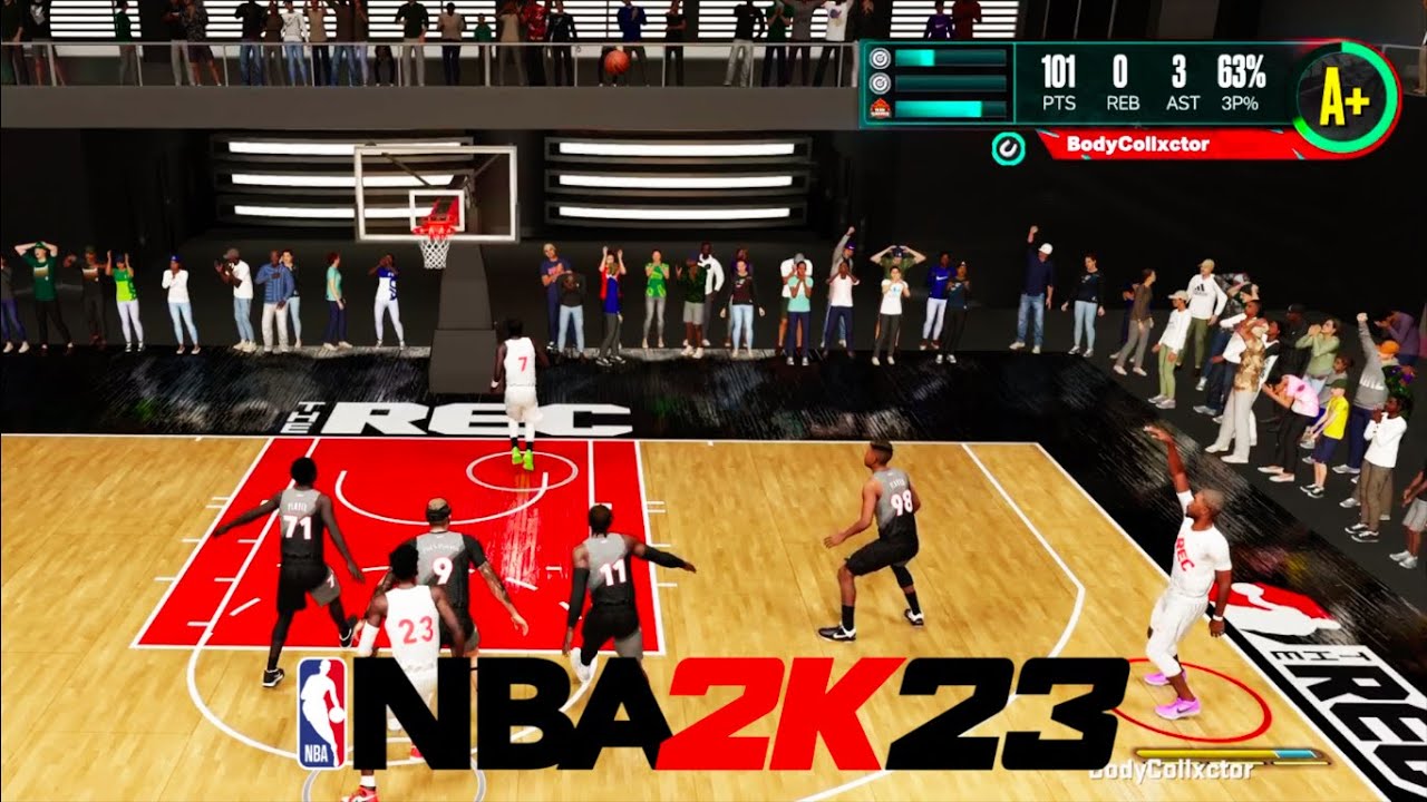 HOW I DROPPED 100 POINTS IN REC - NBA 2K23 BEST REC CENTRE BUILD - YouTube