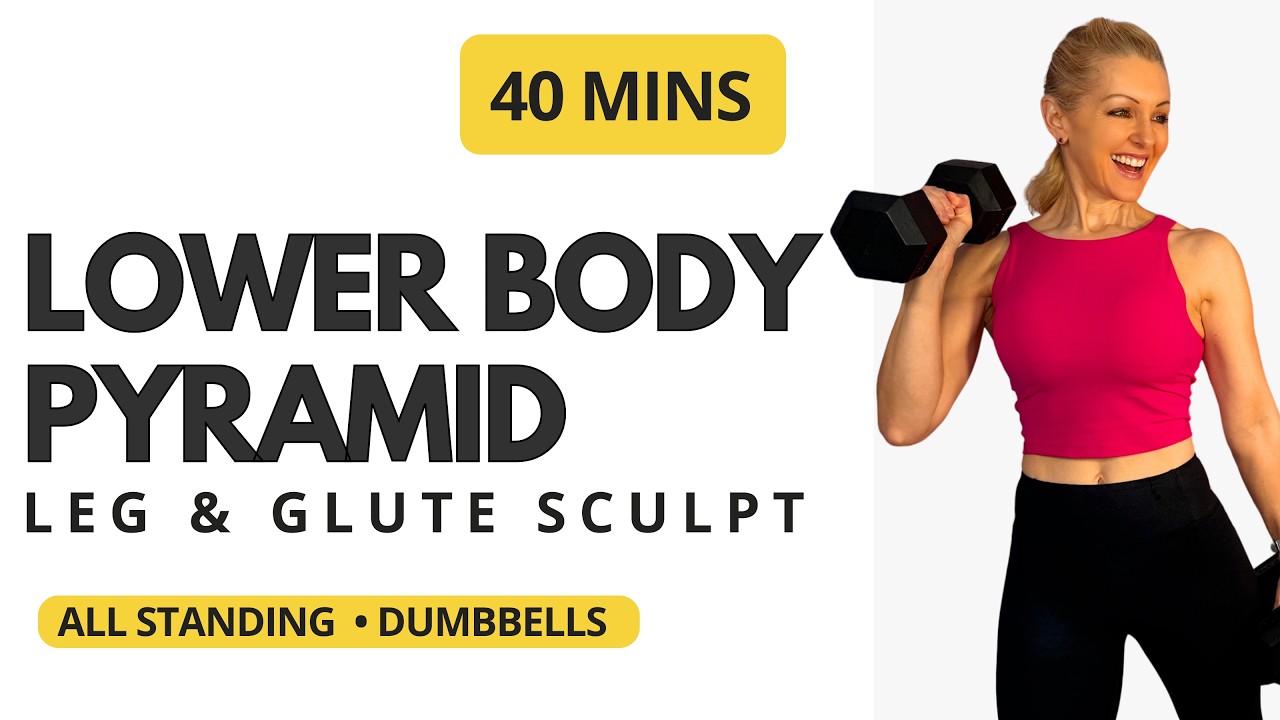 Lower Body Pyramid Workout | 30-40-50-40-30 Intervals | Legs & Glutes ...