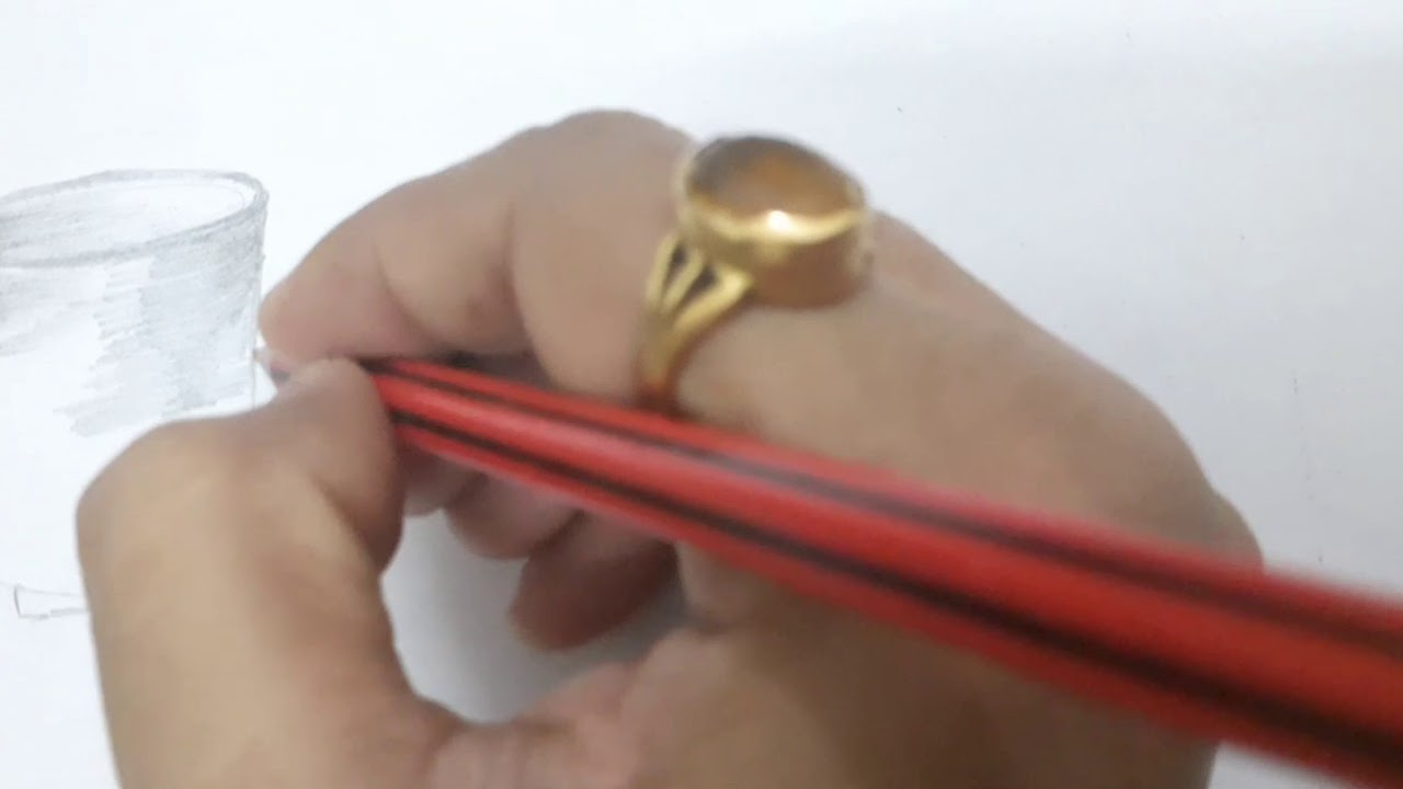 Cup and bowl pencil shading - YouTube