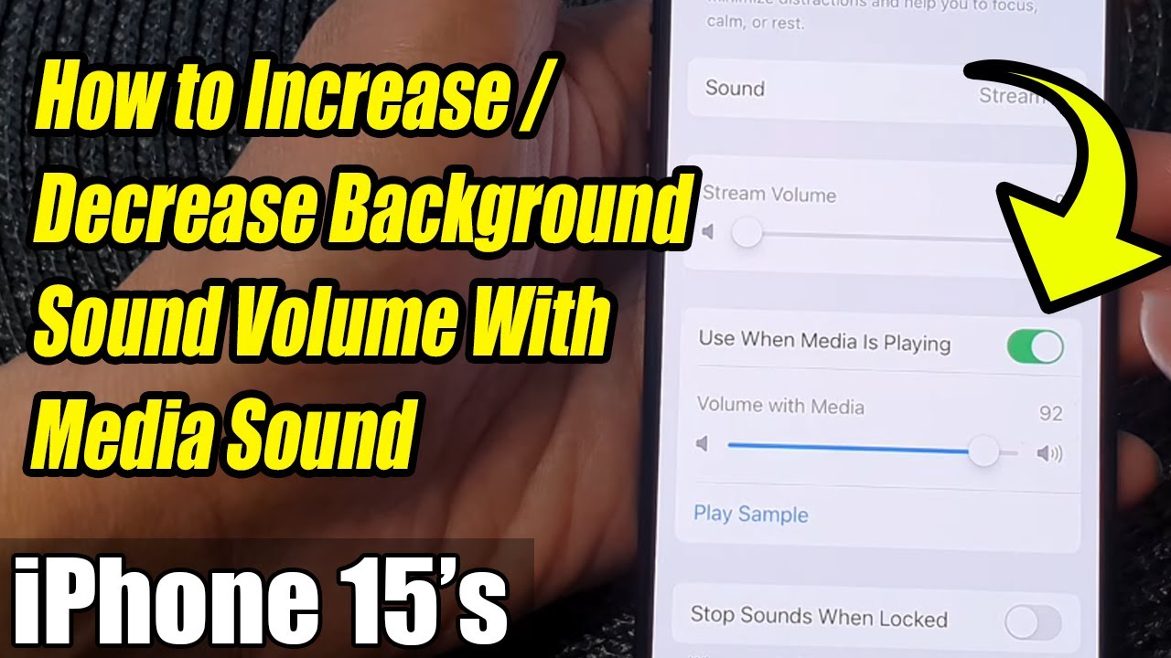 iPhone 15/15 Pro Max: How to Increase/Decrease Background Sound Volume With Media Sound - YouTube