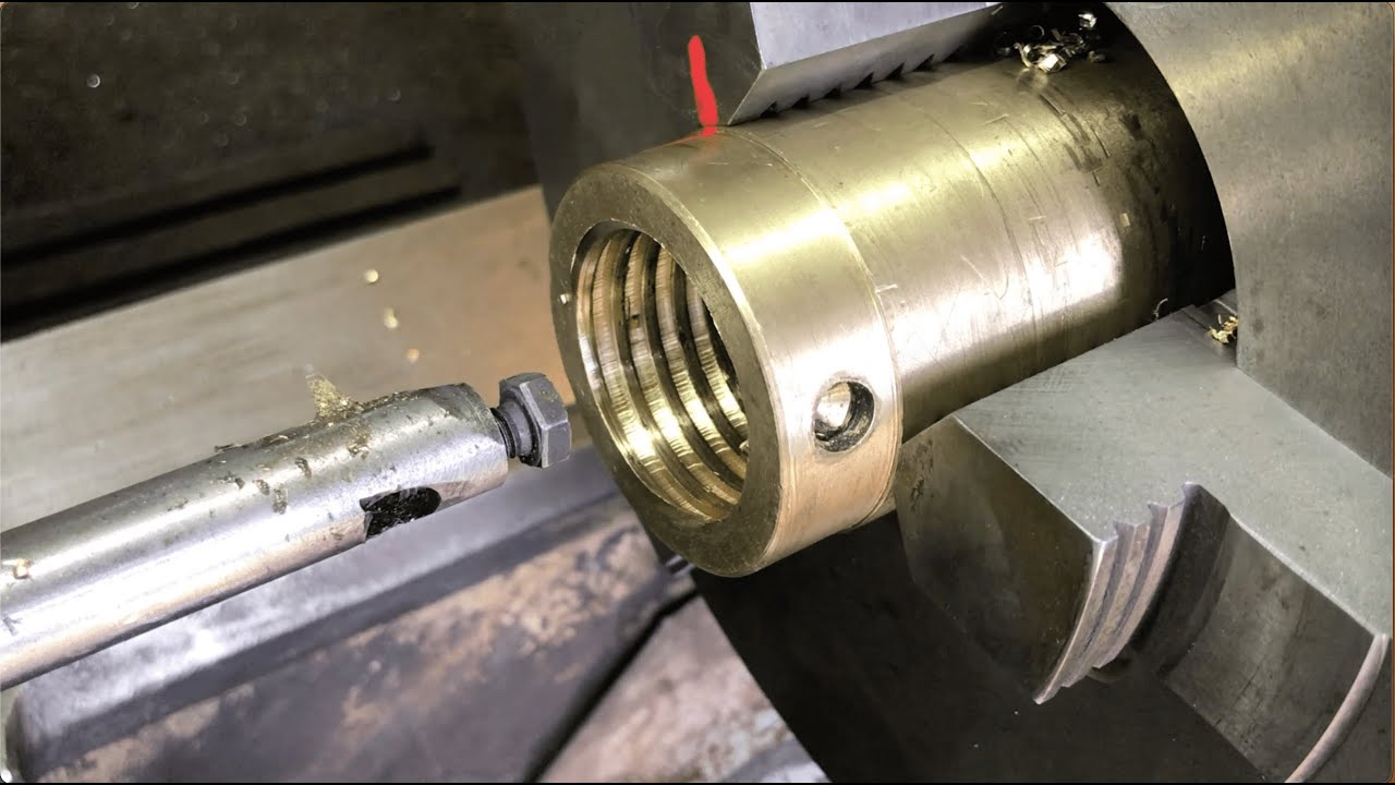 Tapping Brass Billets: Precision in Every Turn - YouTube