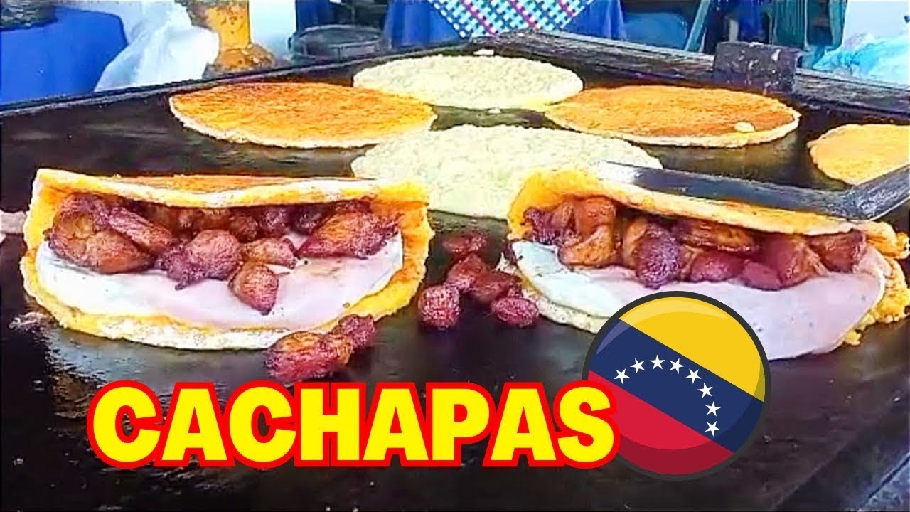 Como hacer cachapas con cochino frito - YouTube