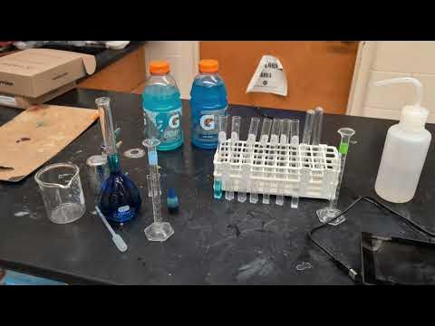 Unit 3 AP Chemistry Lab - Blue Dye in Gatorade Spectrophotometry - YouTube