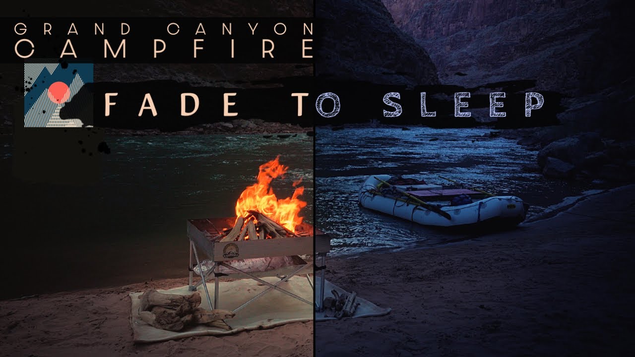 Campfire by the River | Sleep in Grand Canyon | 9 Hour 4k Video ...
