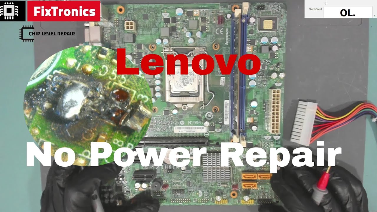 Lenovo thinkcentre No Power Repair || Motherboard Repair - YouTube